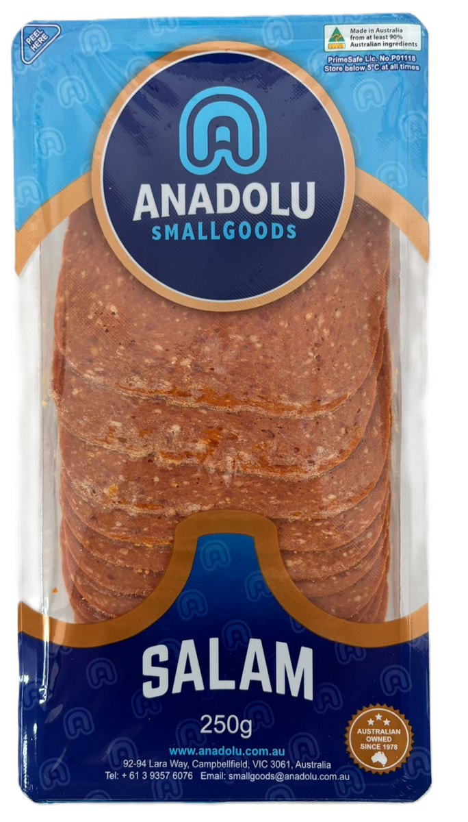 Anadolu Smallgoods Sliced Mild Beef Salami 250g – Sahara Fresh