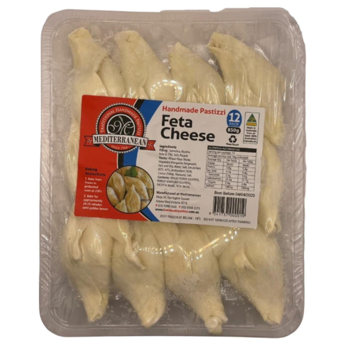 Mediterranean Feta Cheese Handmade Pastizzi 850 G – Sahara Fresh