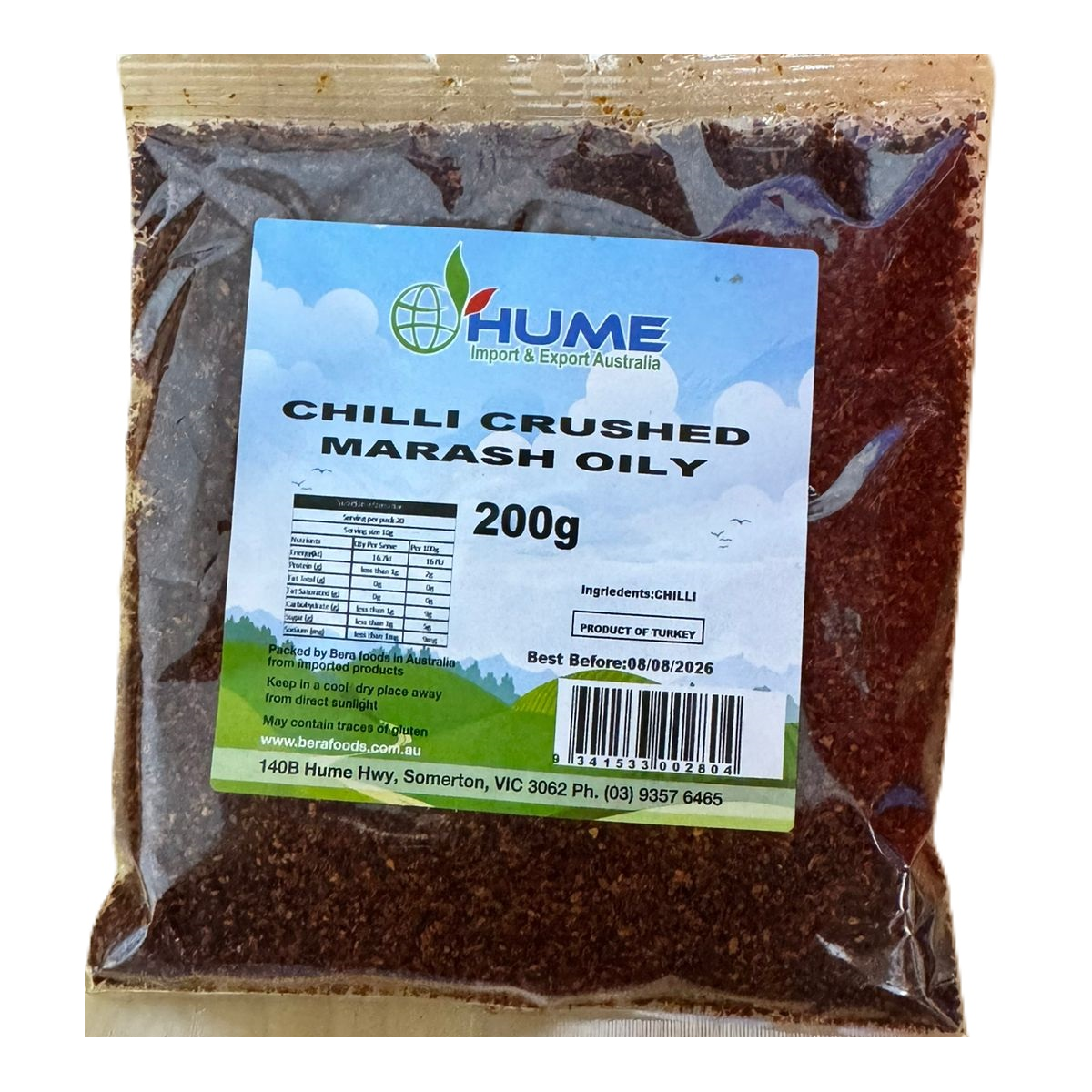 Hume Chilli Crushed Maras Oily 200g – Sahara Fresh