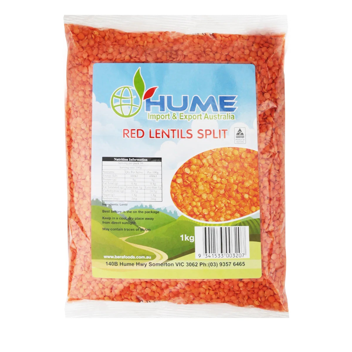 Hume Red Lentils Split 1Kg – Sahara Fresh